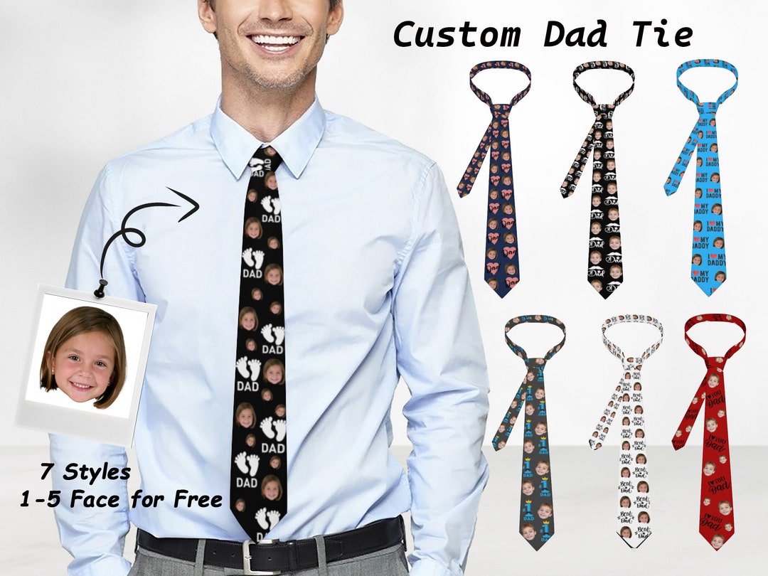 Custom Photo Father's Day Ties, Personalized Photo Neck Ties, Neck Ties ...