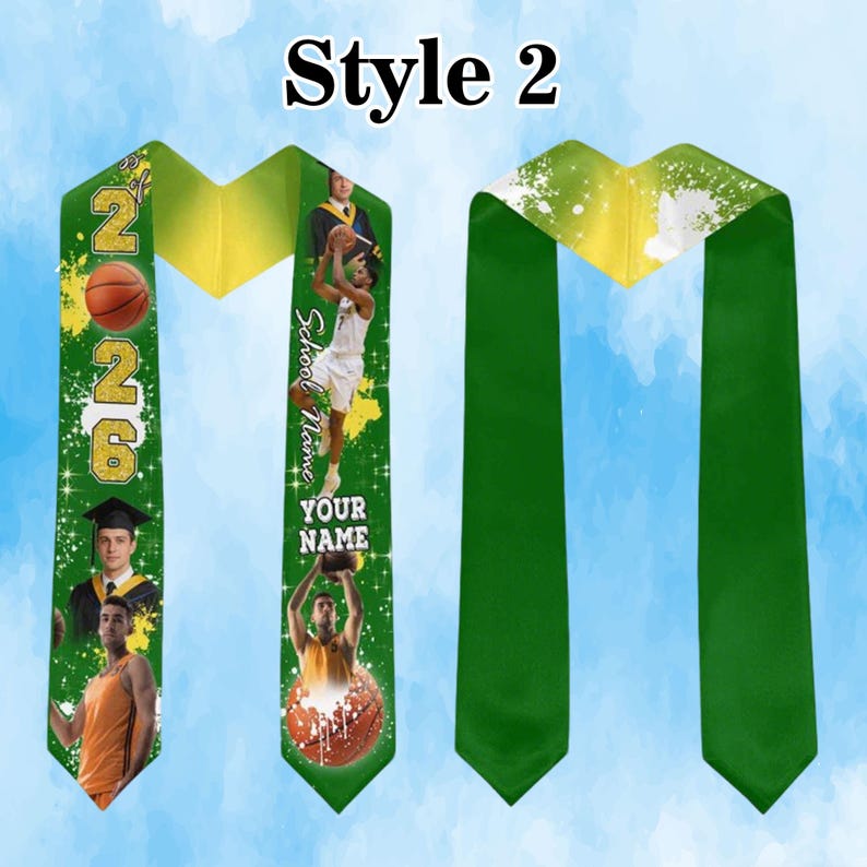 Custom Baseball Graduation Stole With Name & Number,2026 Sporty Style ...