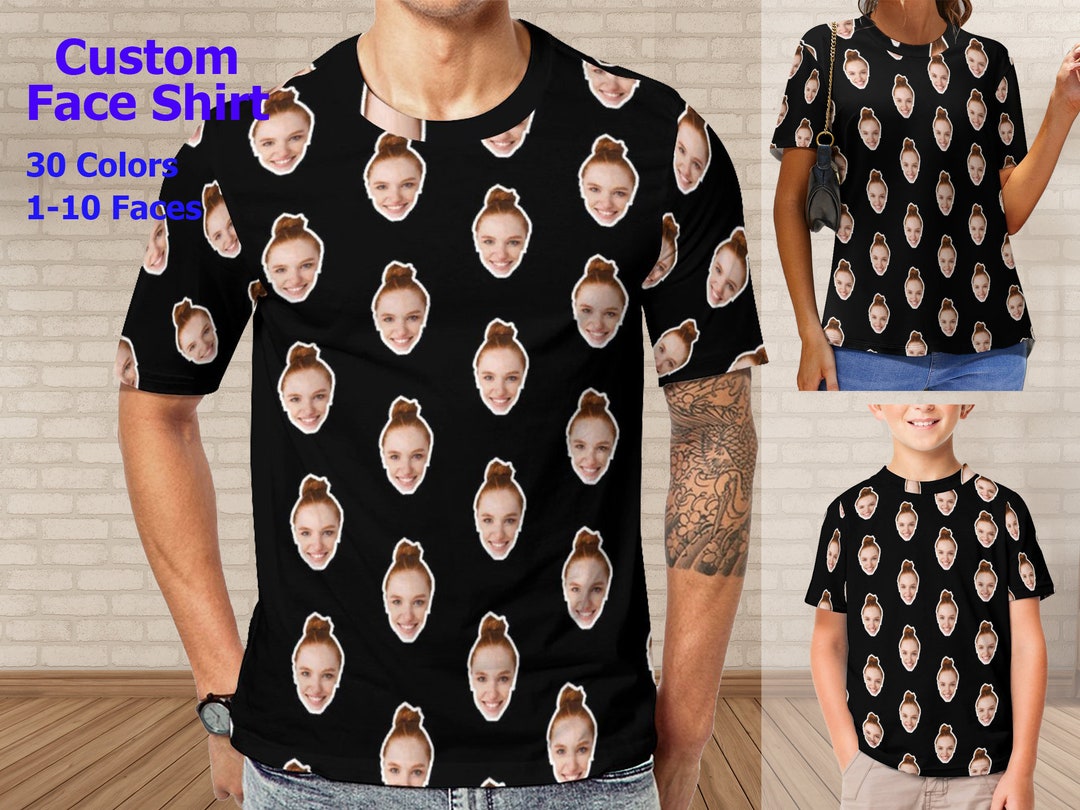 Custom Photo Face Family T-shirt Personalized Face Shirts - Etsy
