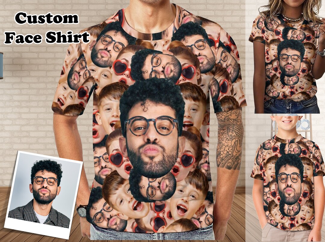 Custom Face Shirt for Husband/boyfriend Made in USA, Custom Photo on T ...