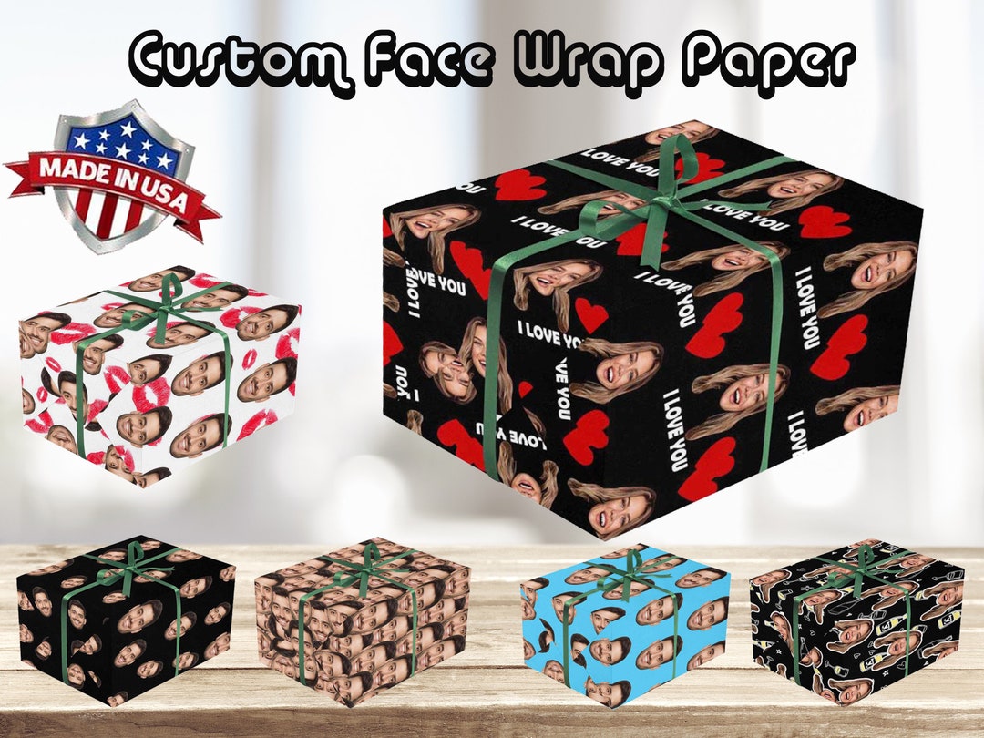 Custom Face Wrapping Paper, Personalized Photo Wrapping Paper, Custom ...