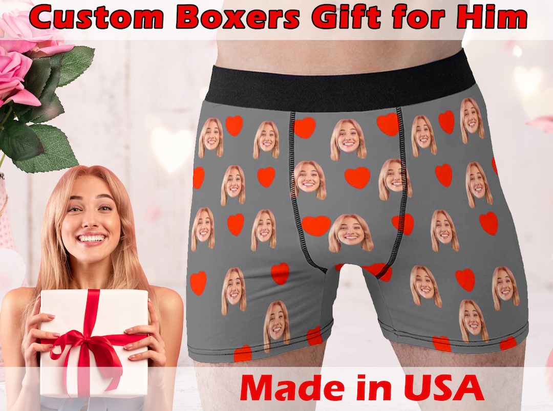 Personalized Face Boxers Made in USA, Custom Underwear With Photo ...