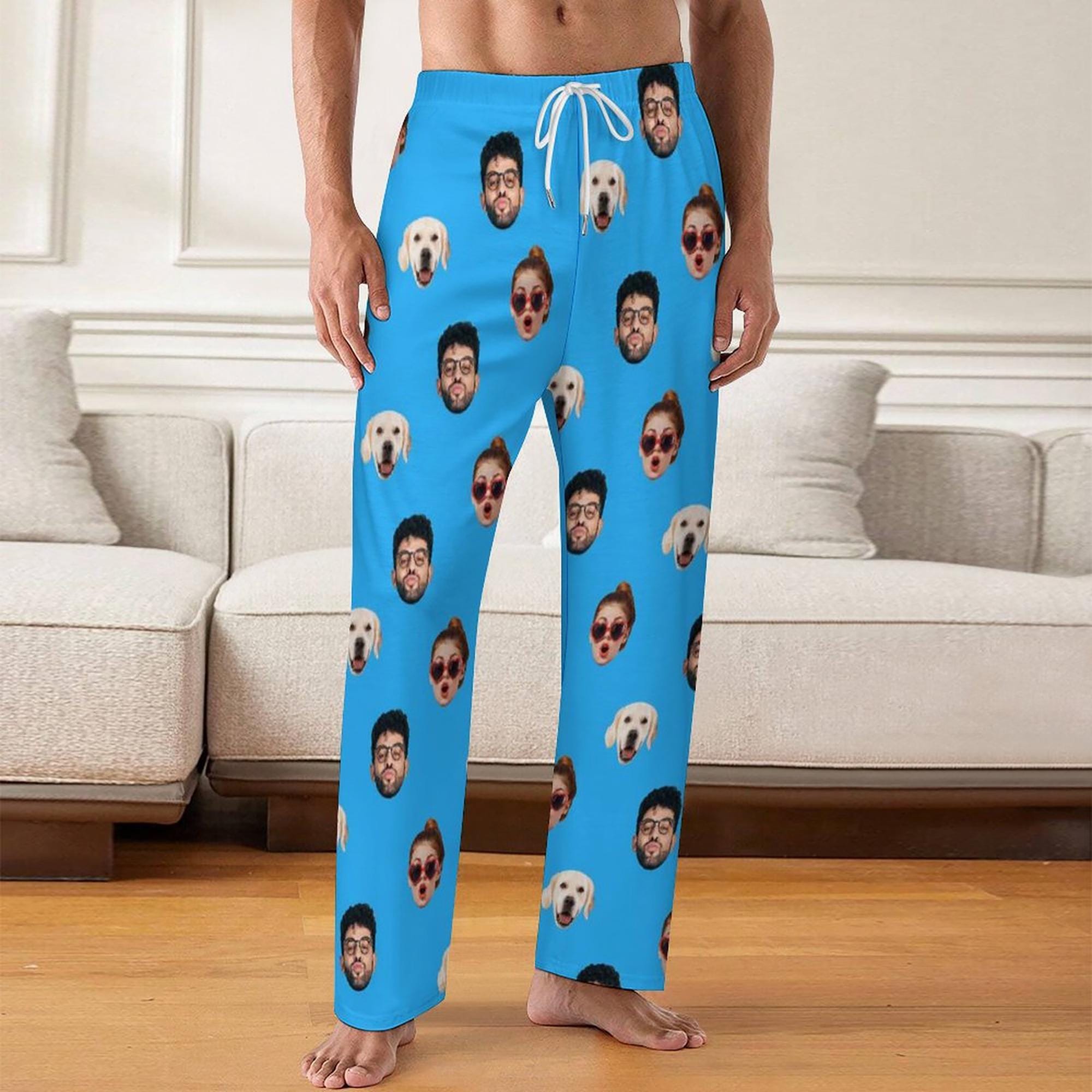 Custom Photo PJ Pants AKASTYBU Personalized Pajama Pants With Pictures ...