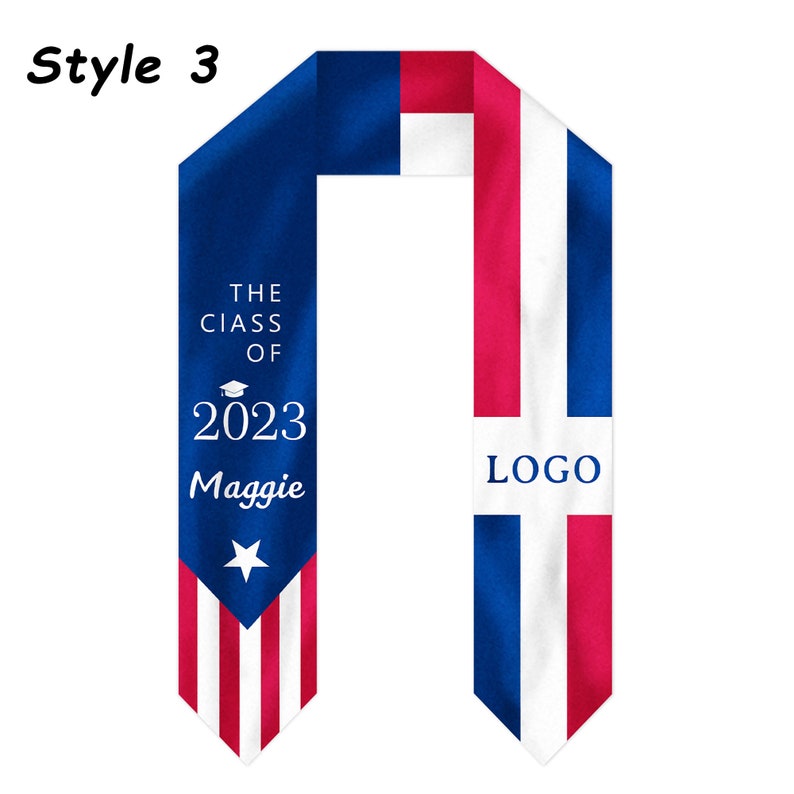 Custom Country Flag Graduation Sash/stole Personalized Class - Etsy
