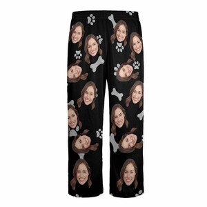 Custom Face Couple Pajama Pants Made in USA, Personalized Photo Pajama ...