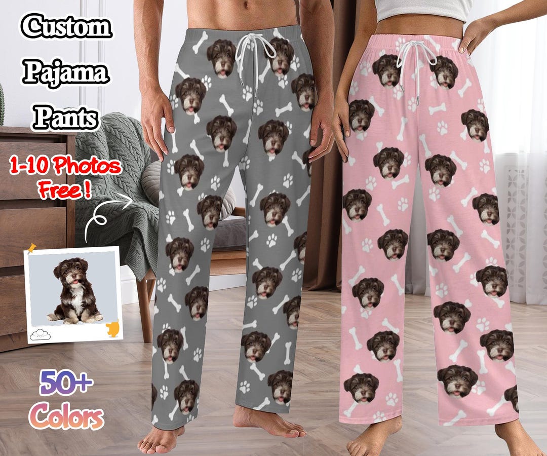 Custom Face Pajama Pants for Man/women, Personalized Pet Pants Pajamas ...