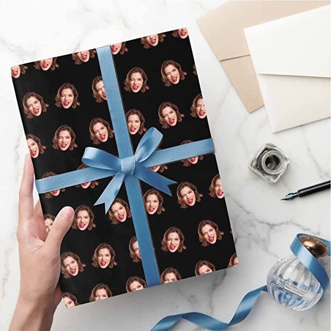 Personalized Wrapping Paper Made in USA, Custom Face Wrapping Paper ...
