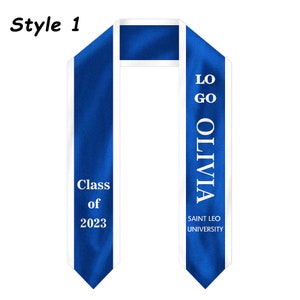 Custom Country Flag Graduation Sash/stole, Personalized Class of 2024 ...