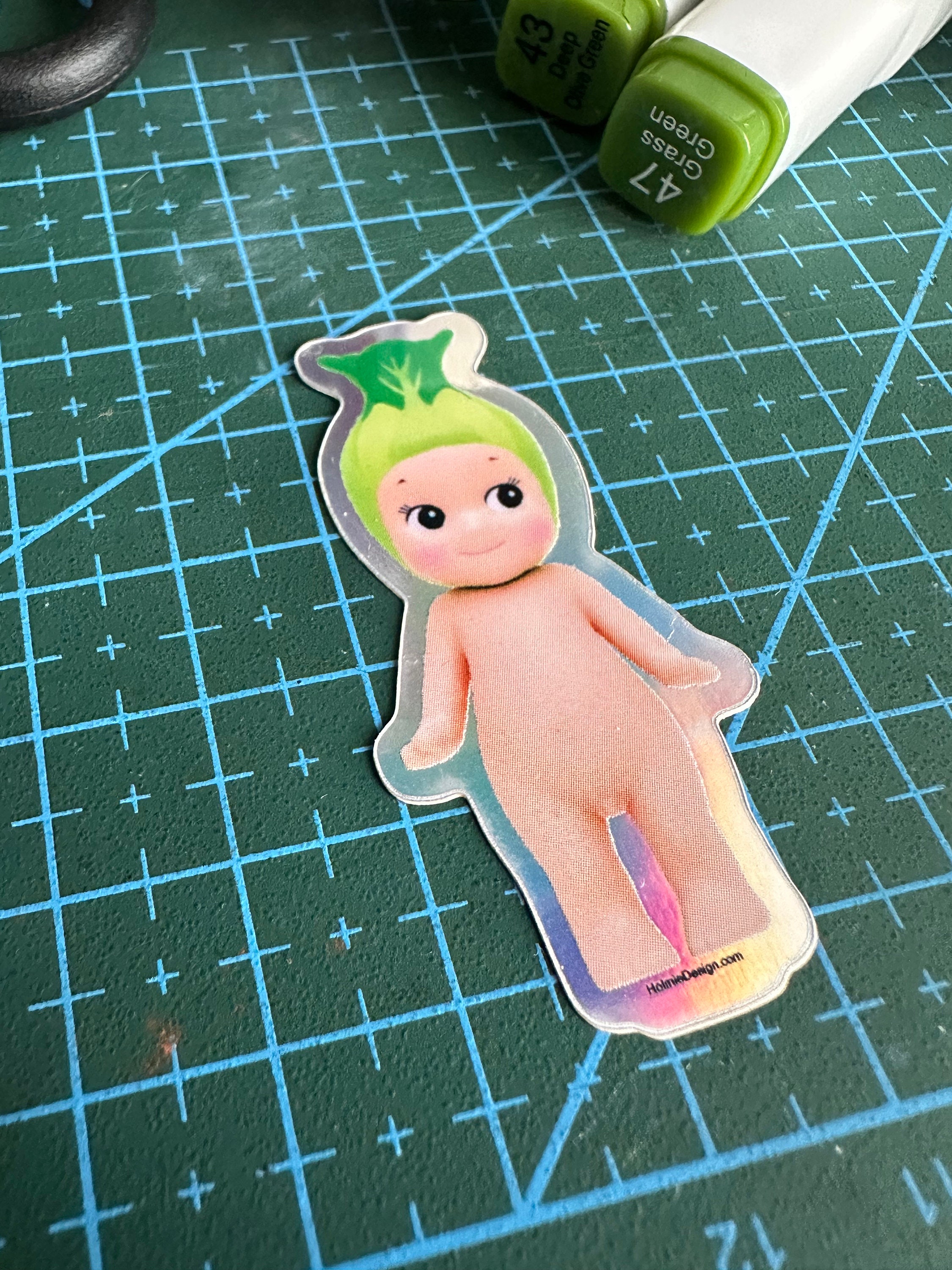 Sonny Angel Holographic Bok Choy Sticker - Etsy
