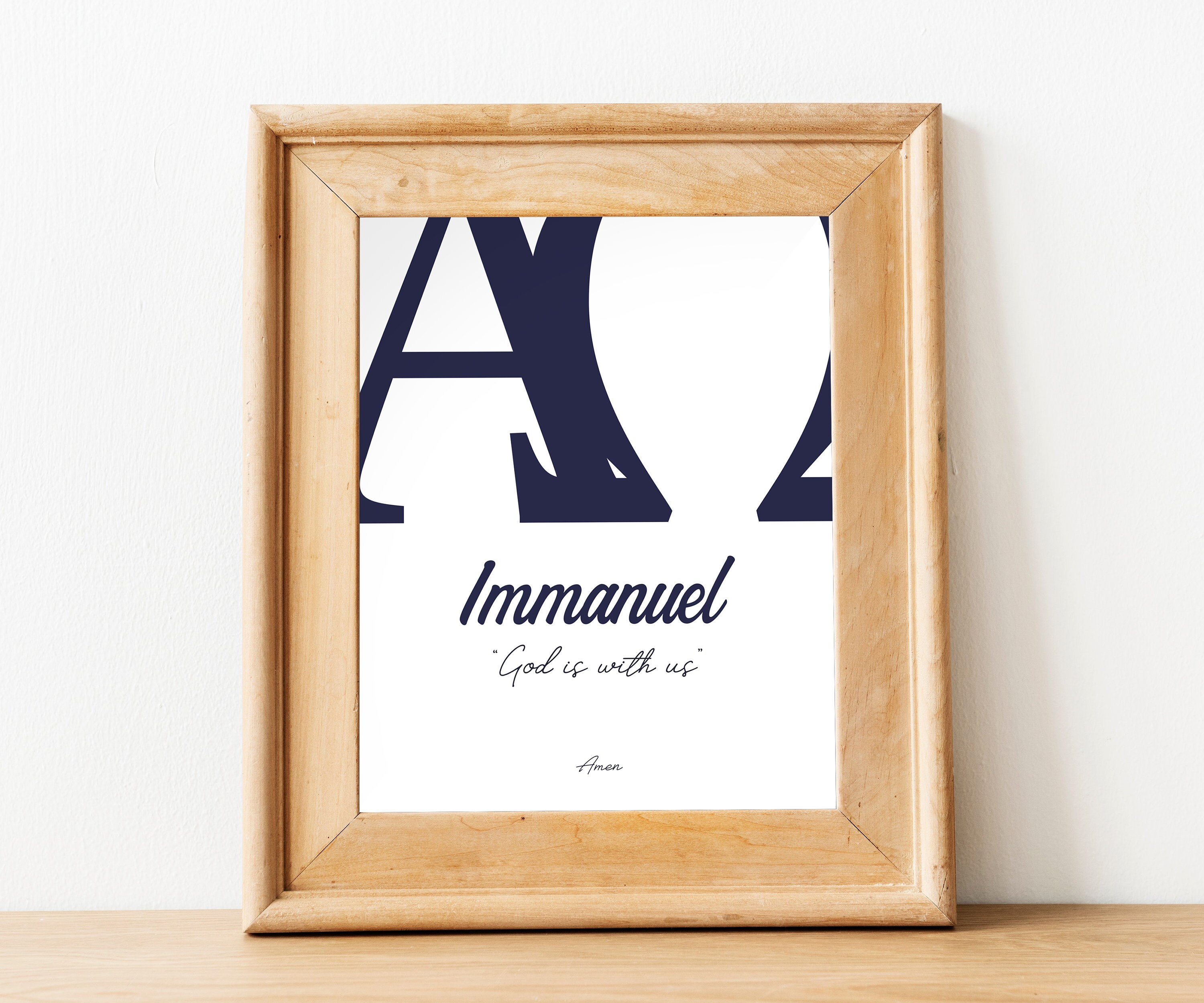 Immanuel God is With Us Bible Verse Wall Art Matthew 1:23 - Etsy