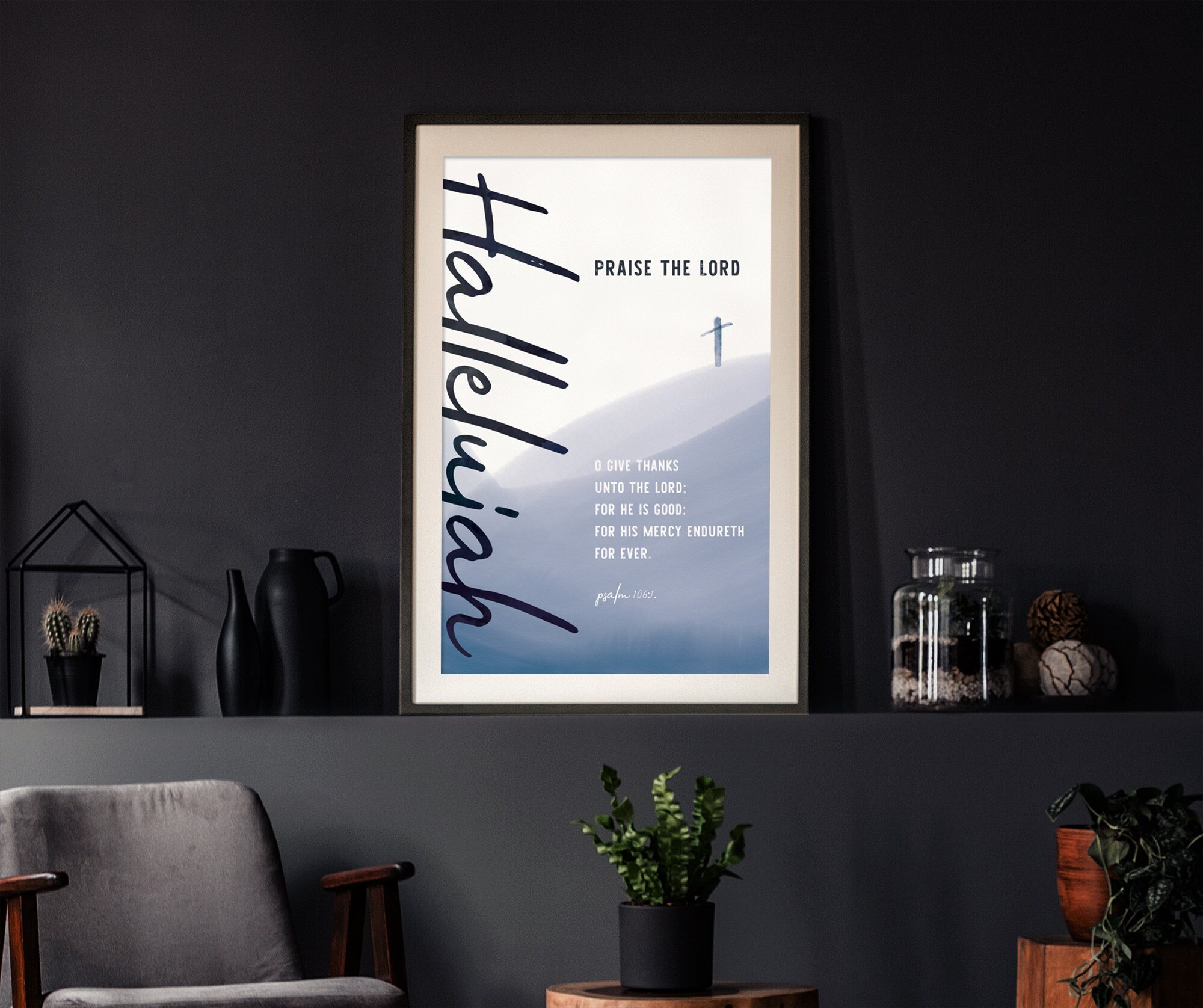 Hallelujah Praise the Lord Printable Wall Art, Bible Verse Printable ...