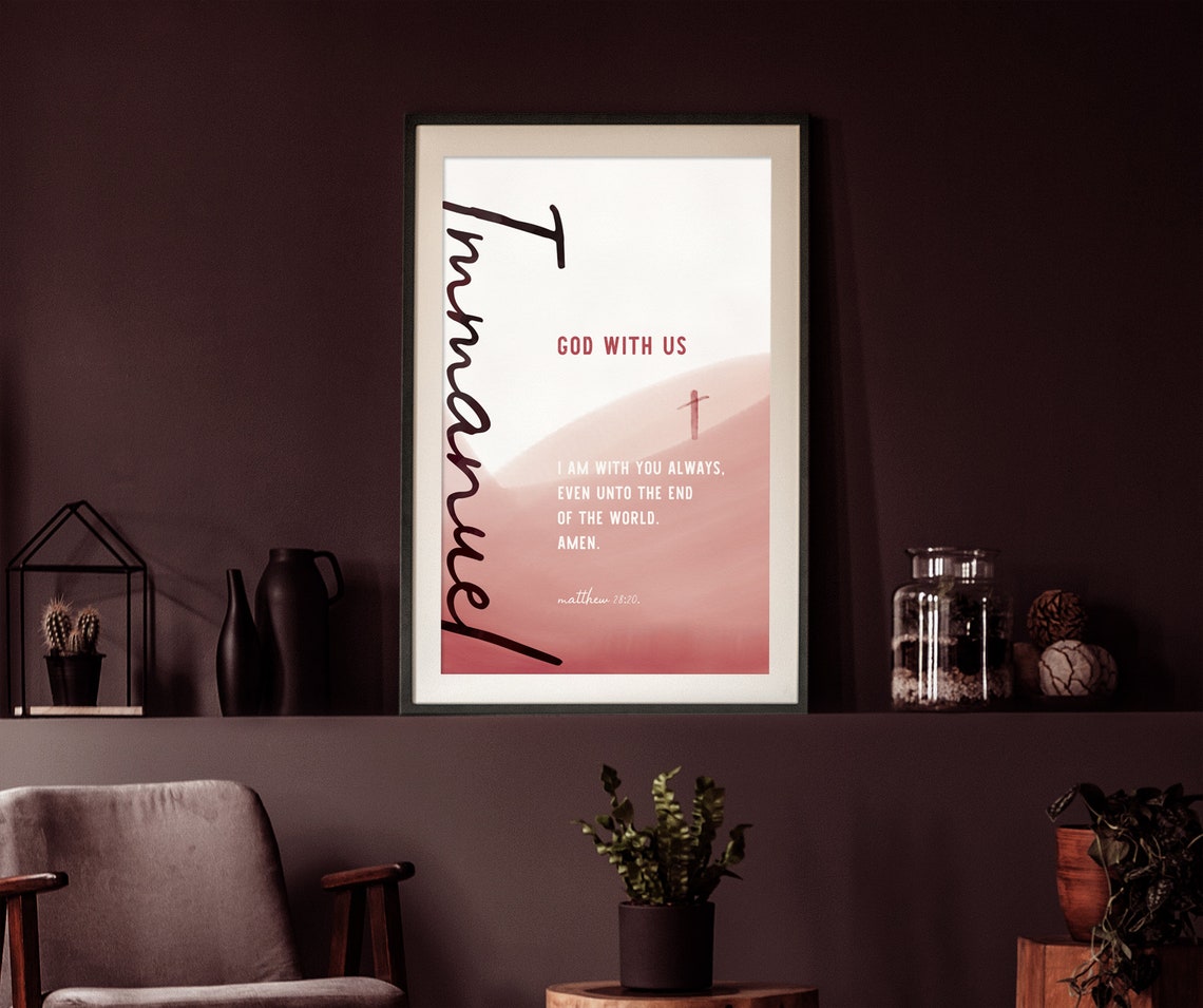 Immanuel God With Us Printable Wall Art Bible Verse Wall Art - Etsy
