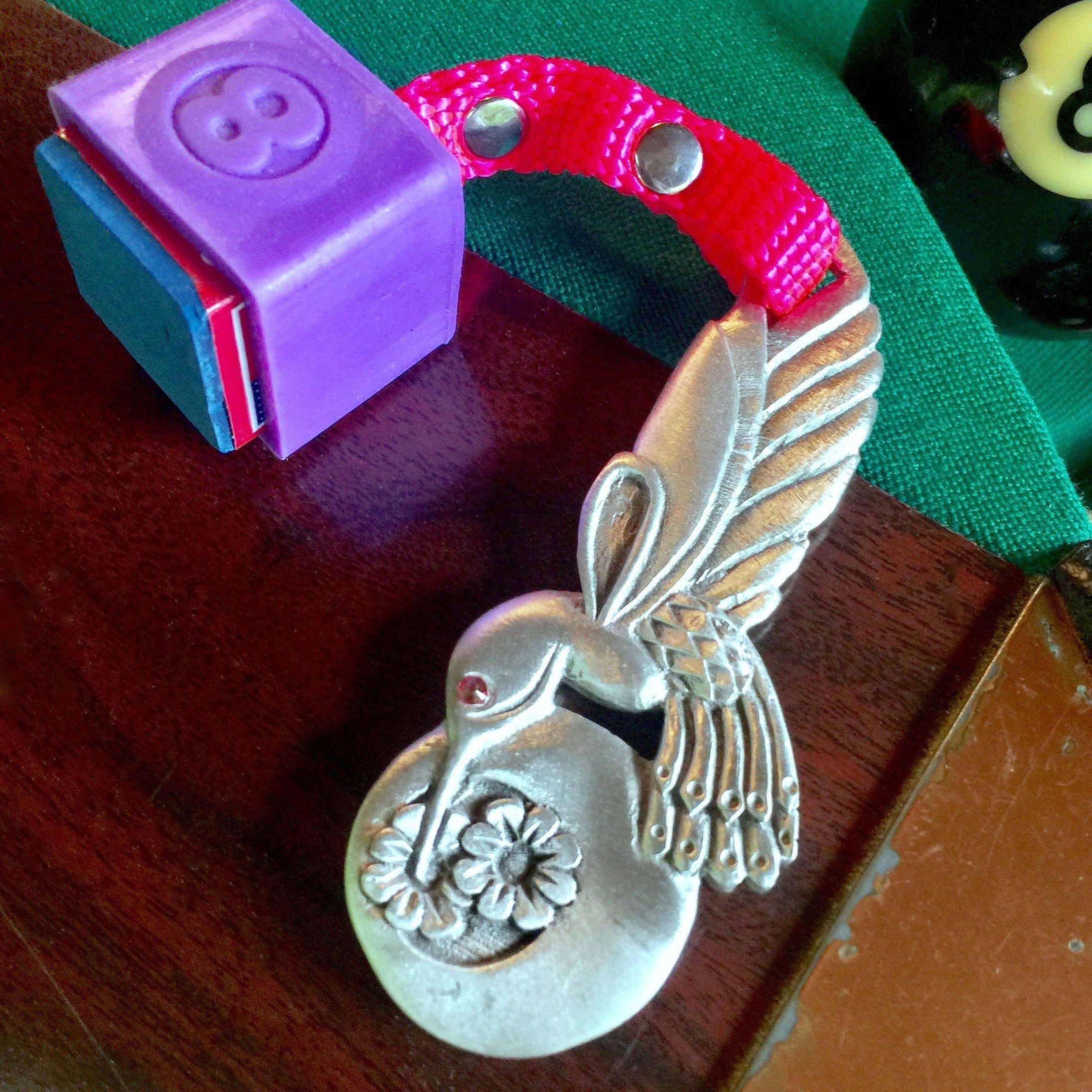 Game Room Cuedusters Billiards Hummingbird with Fuchsia Eyes Pewter ...