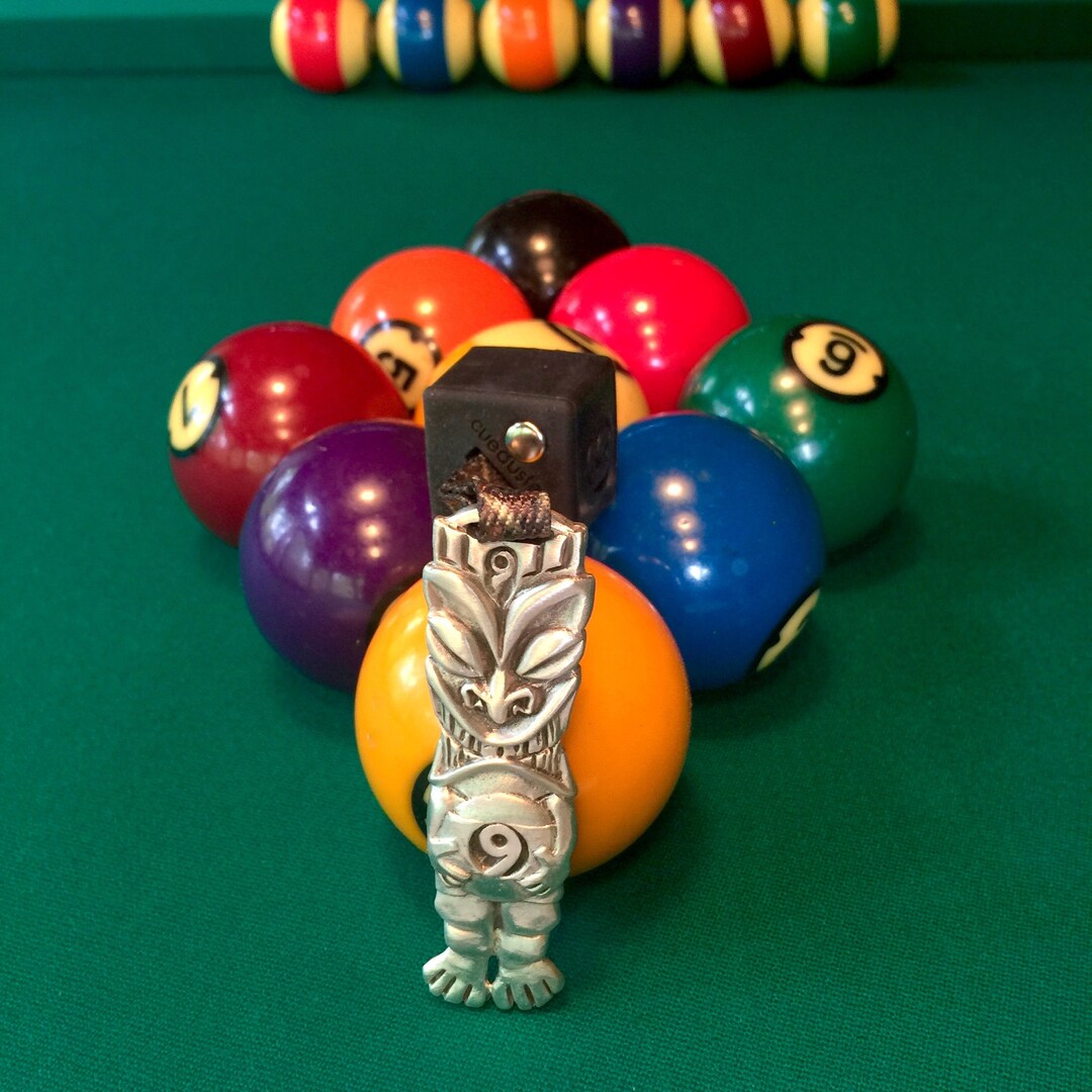 Cuedusters Billiards Tiki God of 9 Pewter Chalk Holder With Chalk - Etsy