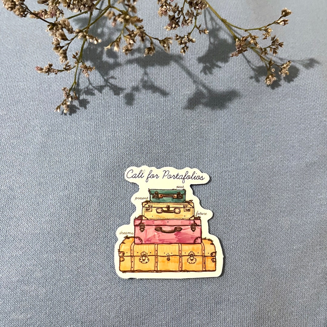 Call for Portfolios Suitcase Sticker, Travelling, Adventures, Suitcase ...