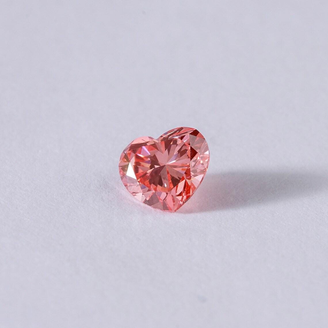 Heart Cut Pink Lab Grown Diamond: Loose Stone for Ring or Necklace - Etsy
