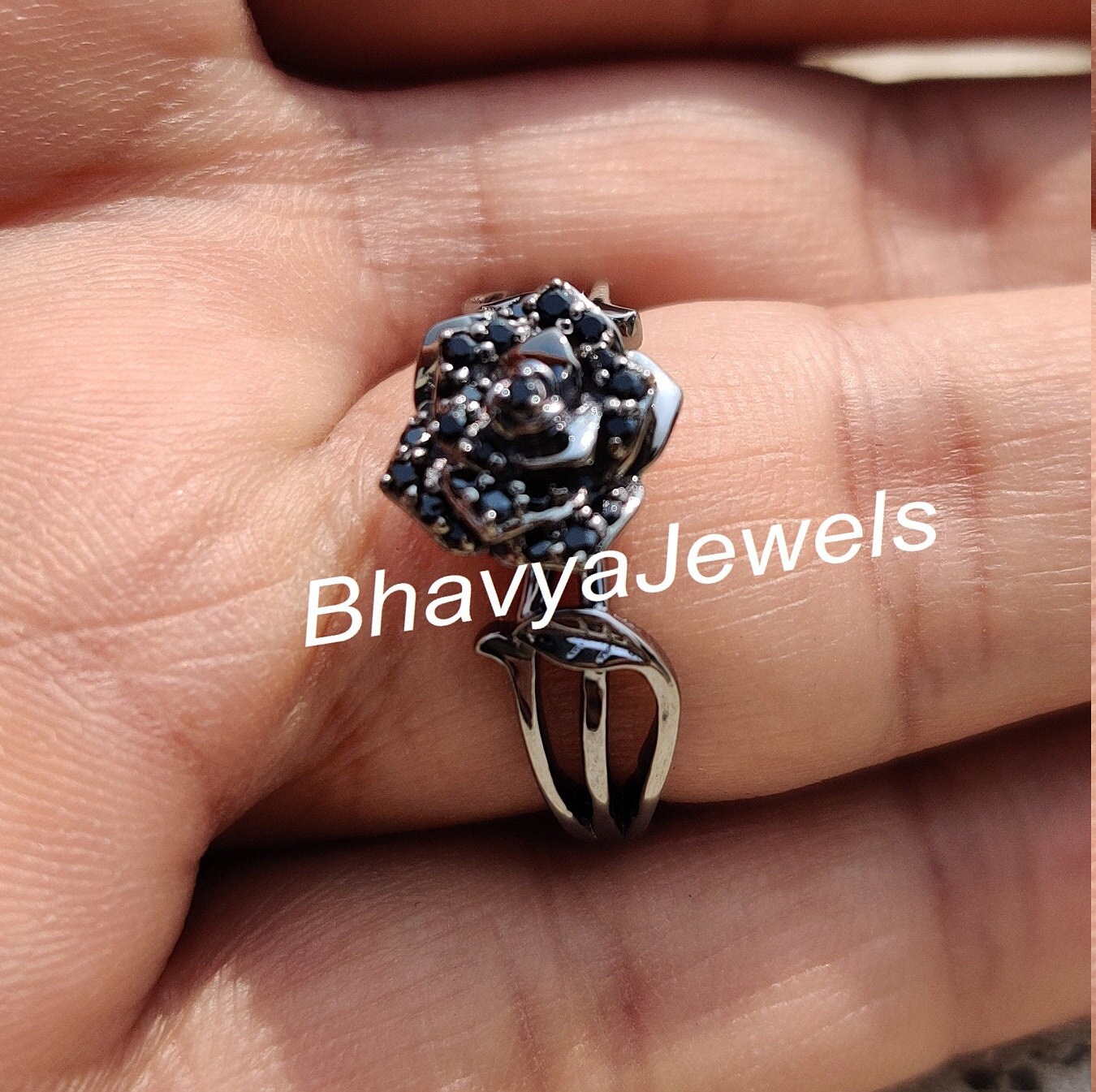 Enchanted Villains Maleficent Rose Rings 0.25 CT Round Cut - Etsy