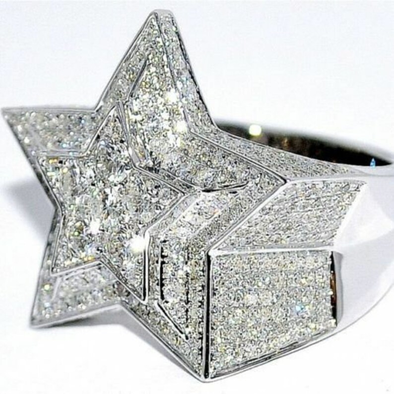 Men's Star Shape Pinky Ring Hip Hop Style Ring Gift for - Etsy