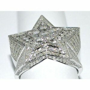 Men's Star Shape Pinky Ring Hip Hop Style Ring Gift for Him 3.50 CT ...