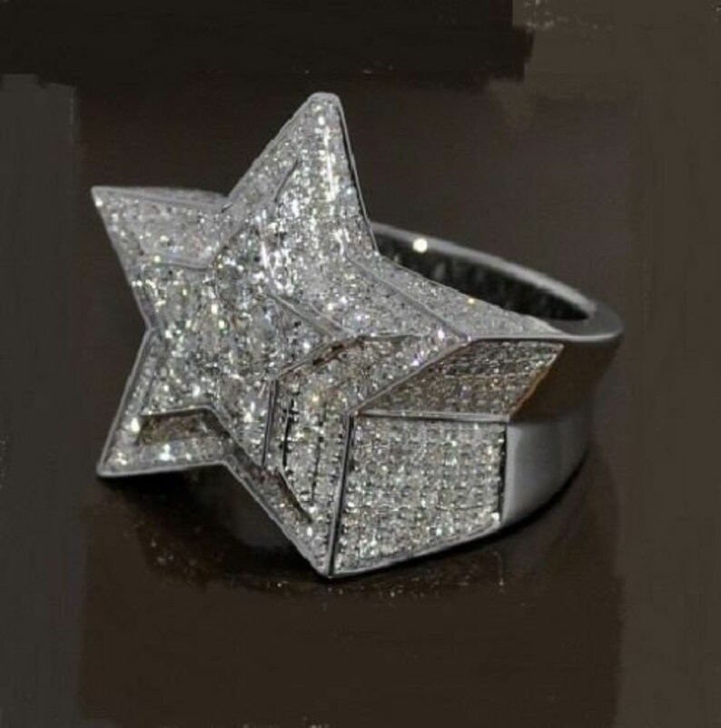 Men's Star Shape Pinky Ring Hip Hop Style Ring Gift for - Etsy