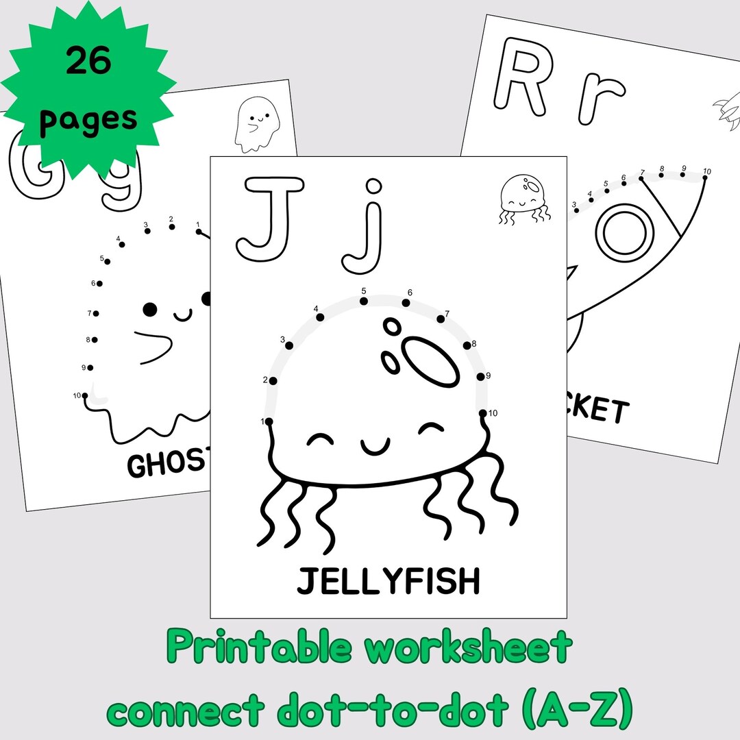 A to Z Dot-to-dot Activity Book for Kids: Fun and Easy Alphabet and ...
