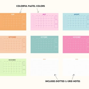 2023 Mid Year Monthly Digital Planner - Pastel Edition [dated ...