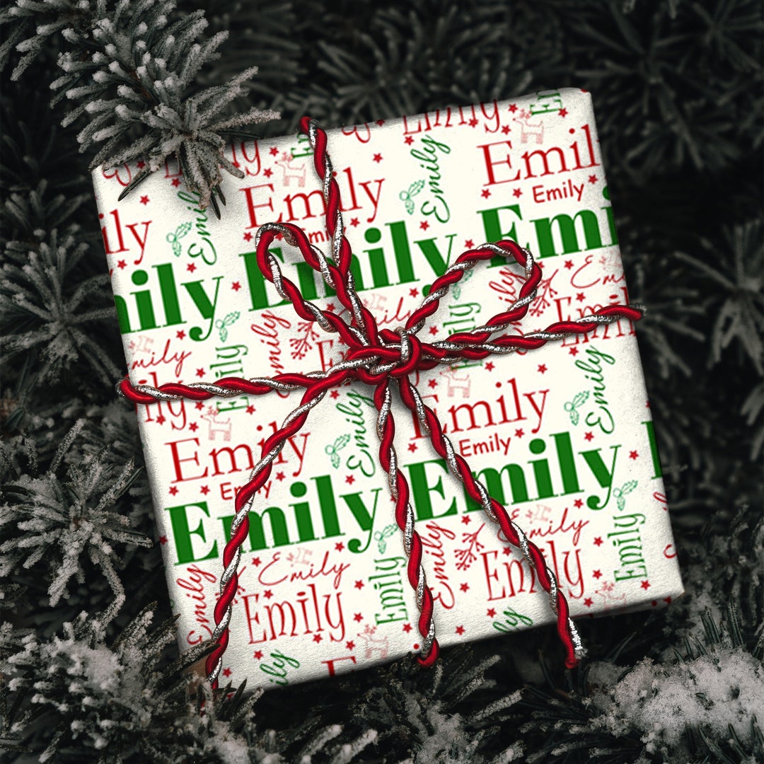 Custom Gifts Wrapping Paper With Name,personalized Christmas Wrapping ...