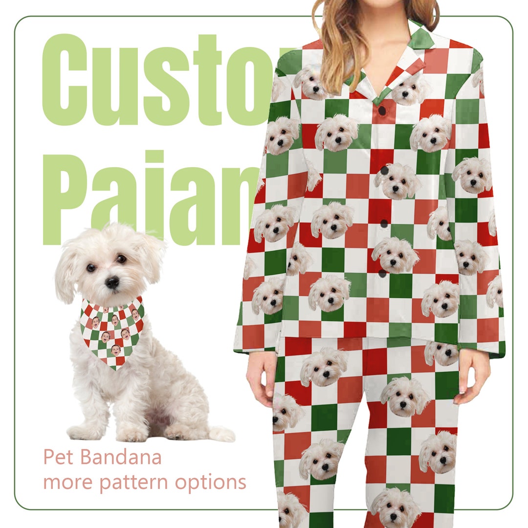 Personalized Dog Pajama Set, Custom Photo Pajama, Custom Face Pajama ...