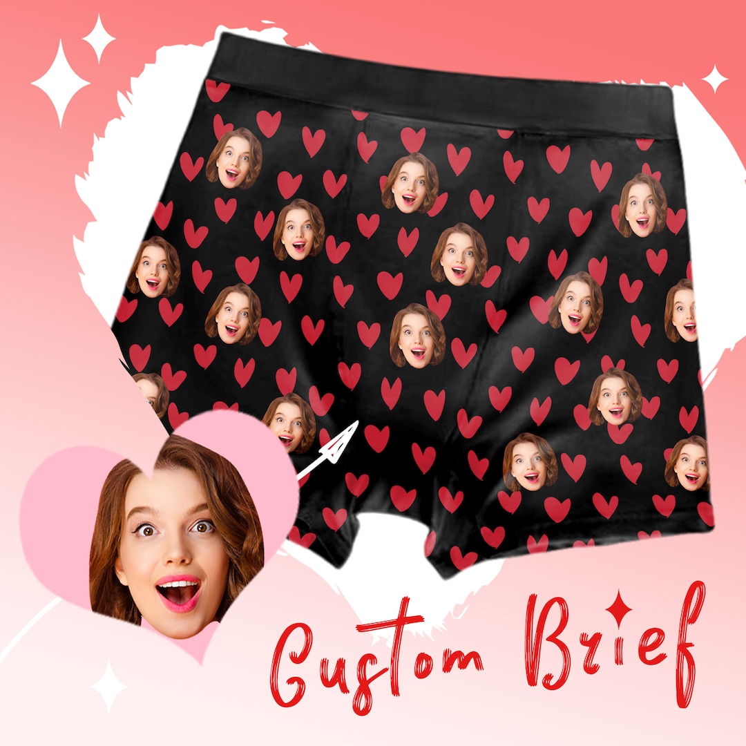 Custom Face Boxers With Face, Photo Underwear, Personalized Underwear ...