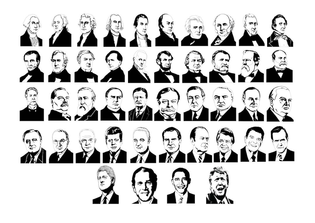 AMERICA PRESIDENTS BUNDLE Svg,america President Clipart,america ...