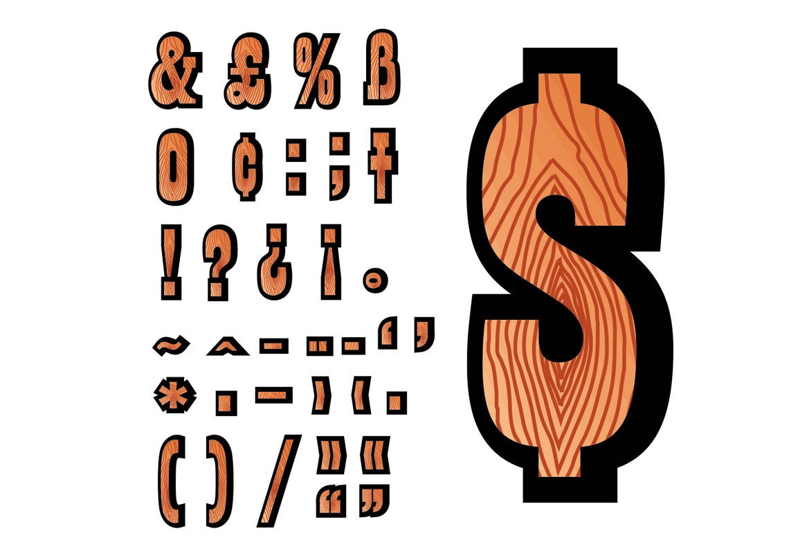 WESTERN ALPHABET FONT Bundle, Western Letters Clipart,western Alphabet ...