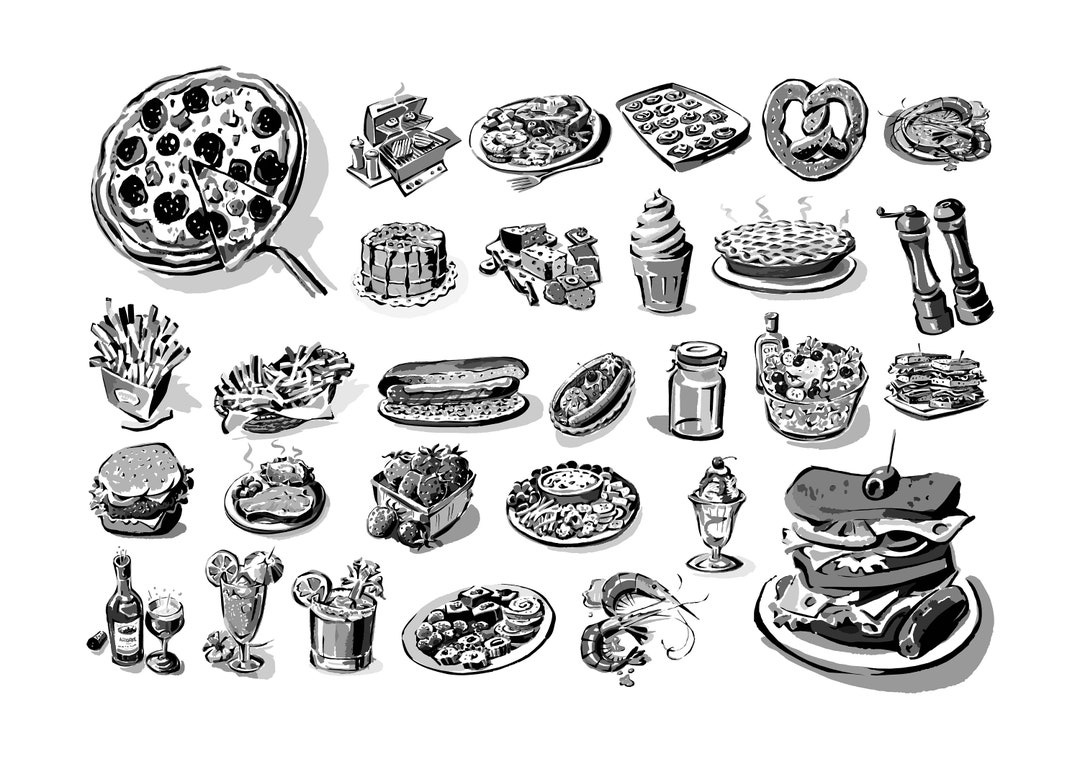 FOOD COURSES BUNDLE Svg,food Clipart for Cricut,food Png Design,food ...