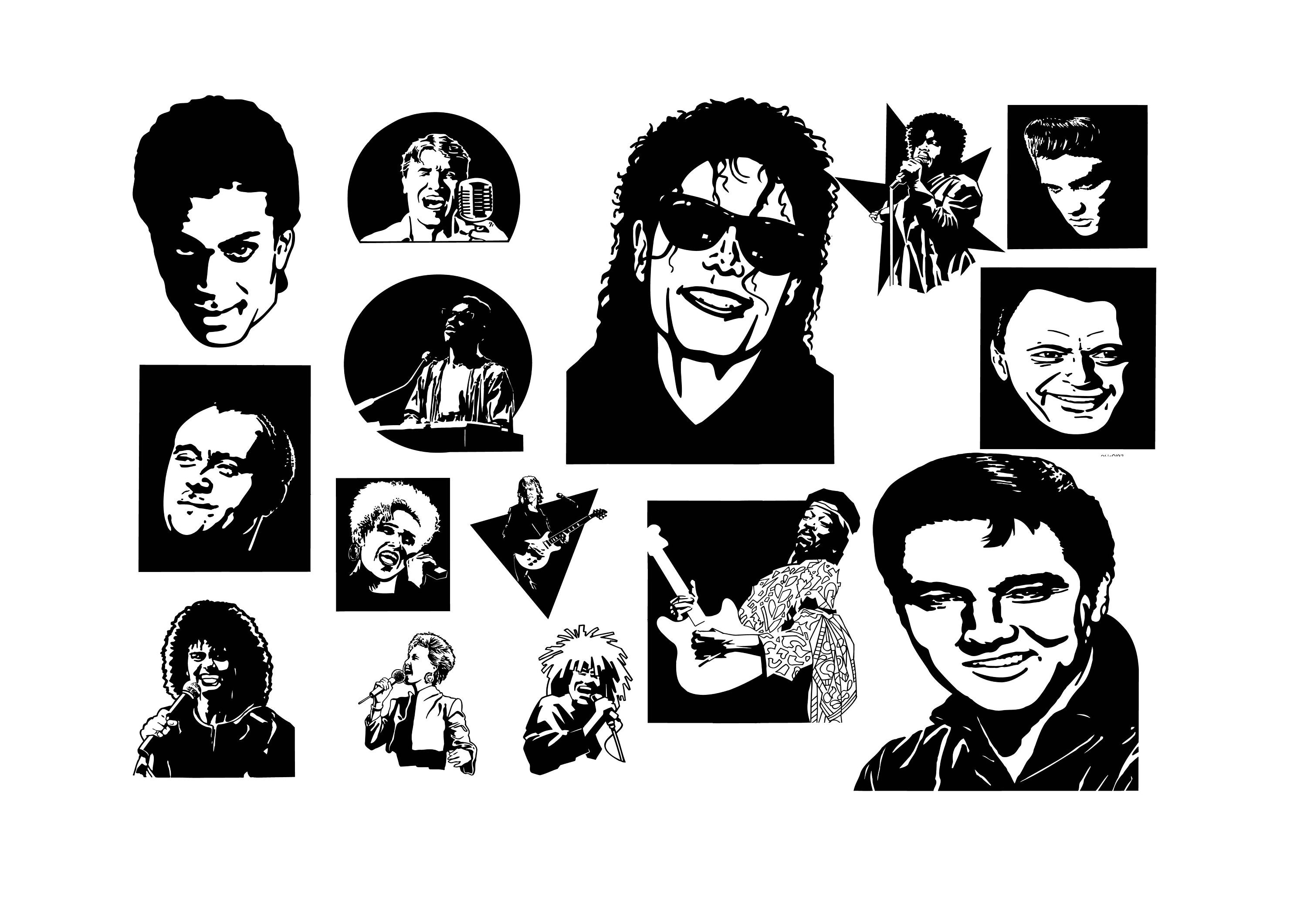 SINGER ICONS Bundle,singer Clipart,singer Icons Cricut Svg,singer Icons ...