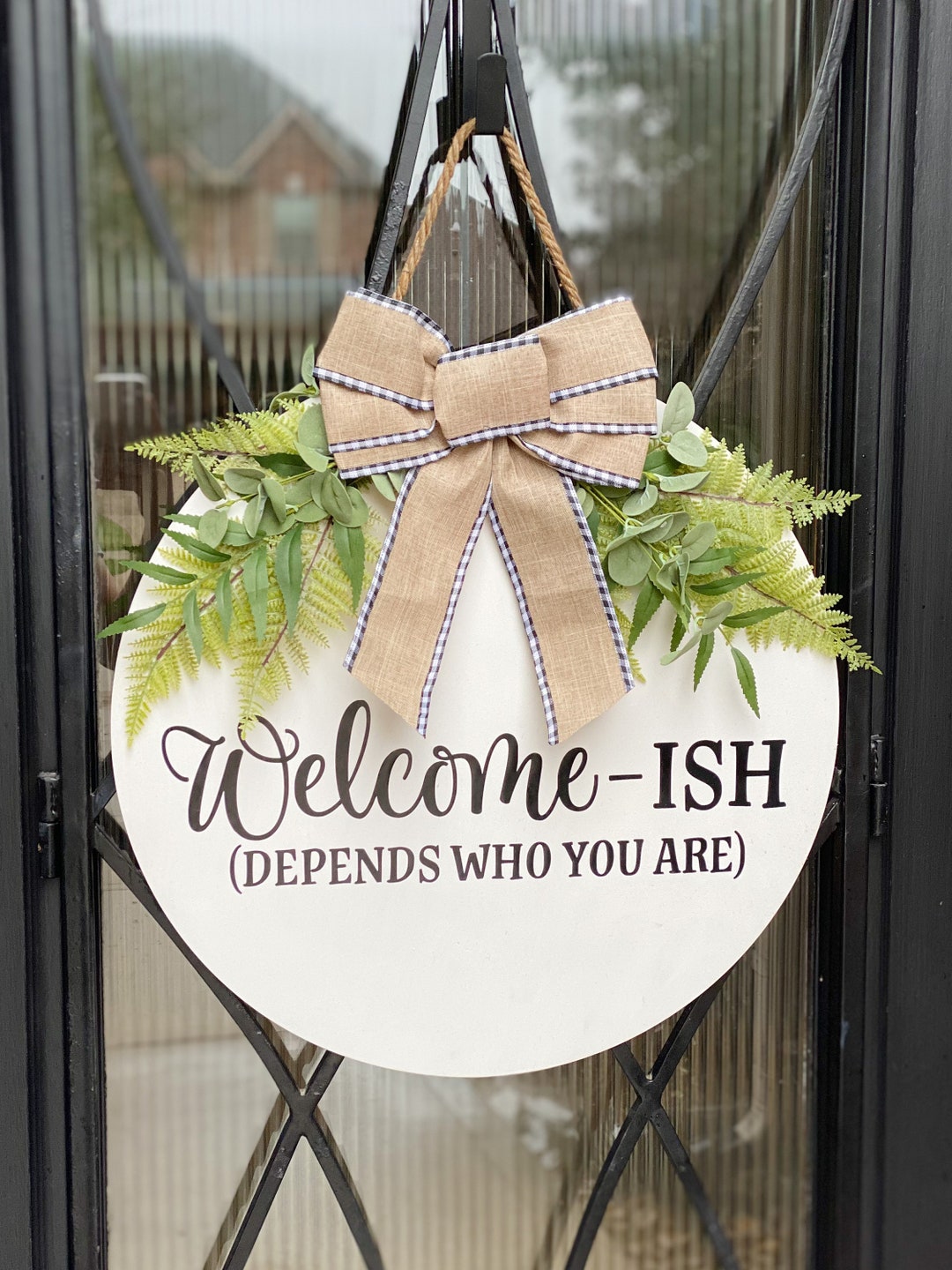 Welcome-ish Door Sign - Etsy