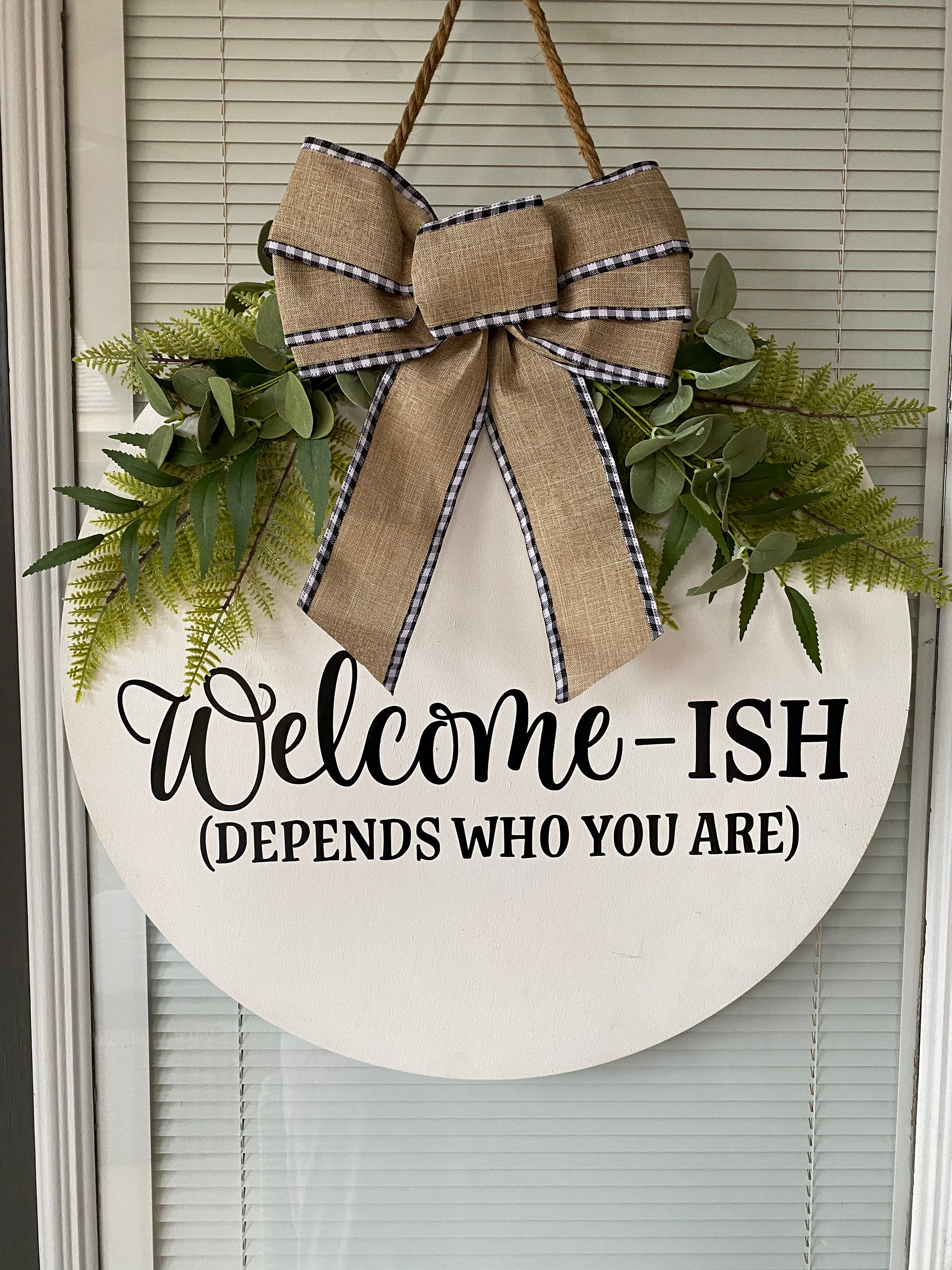 Welcome-ish Door Sign - Etsy