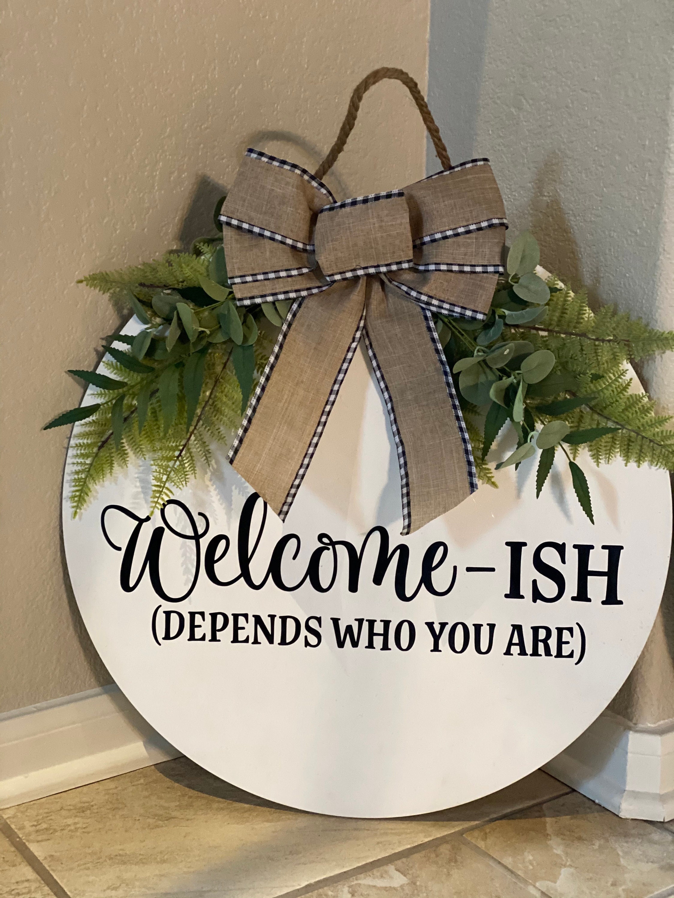 Welcome-ish Door Sign - Etsy