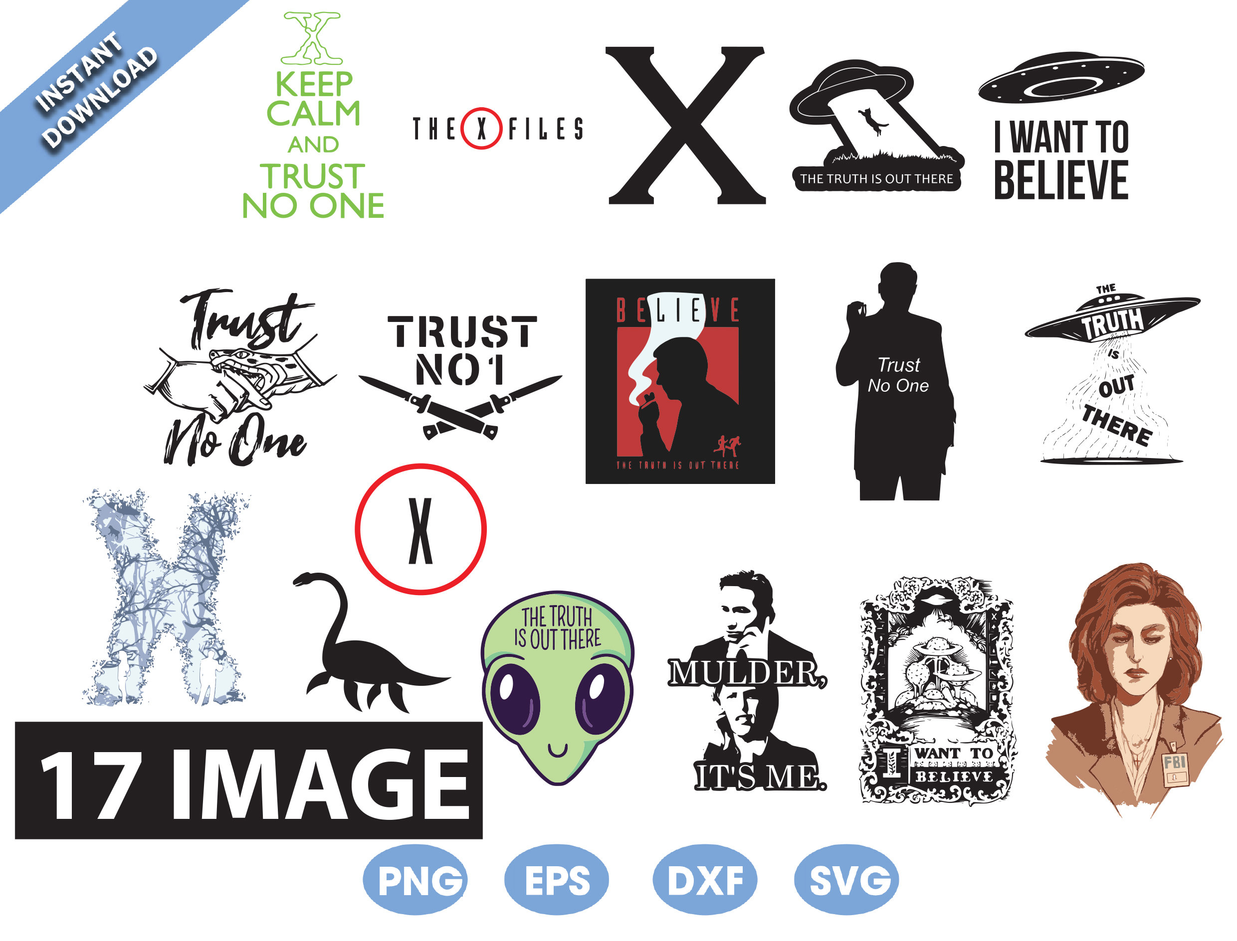Bundle 17 The X files SVG Bundle Silhouette Cut | Etsy