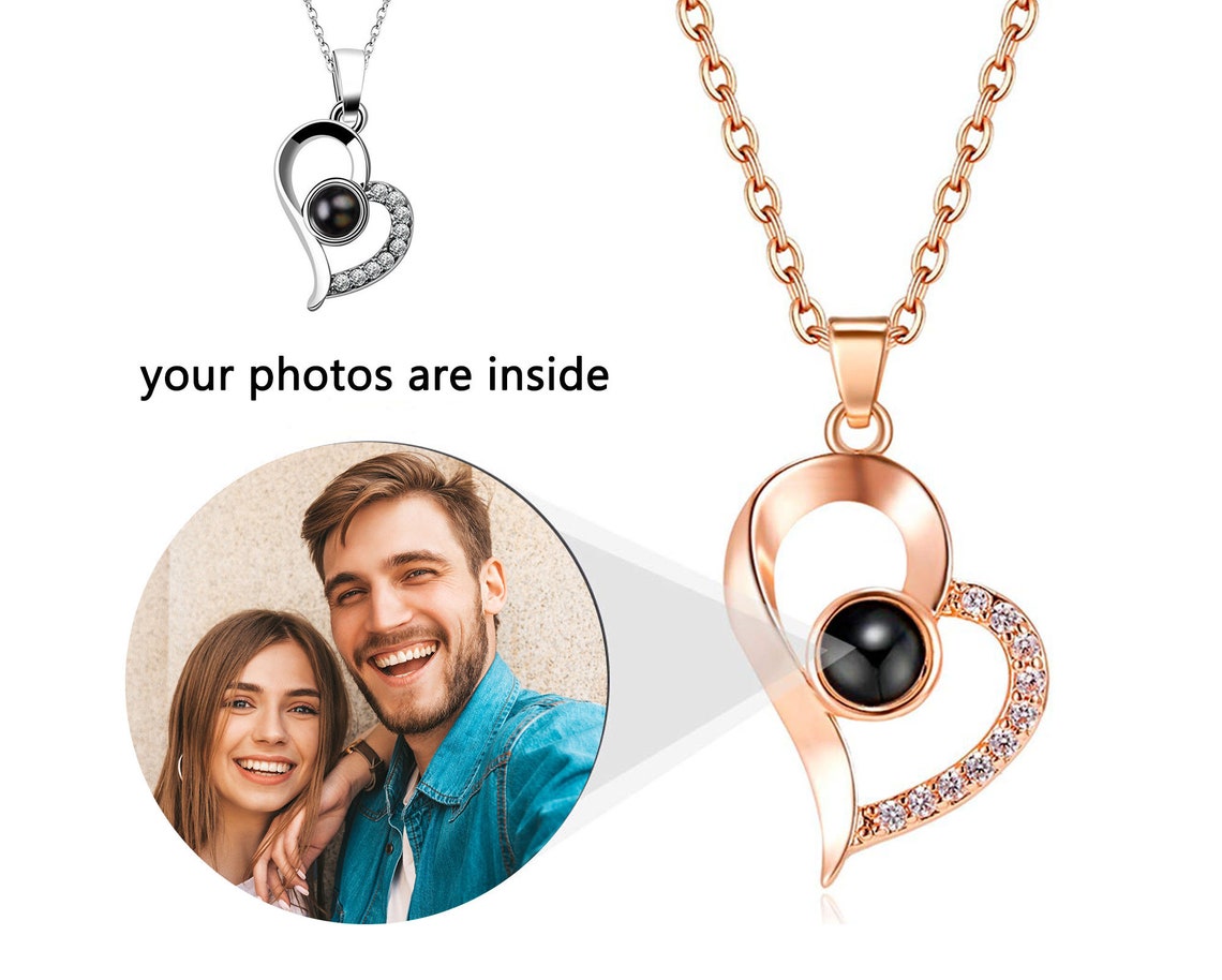 Personalized Photo Projection Necklace Custom Photo Necklace - Etsy