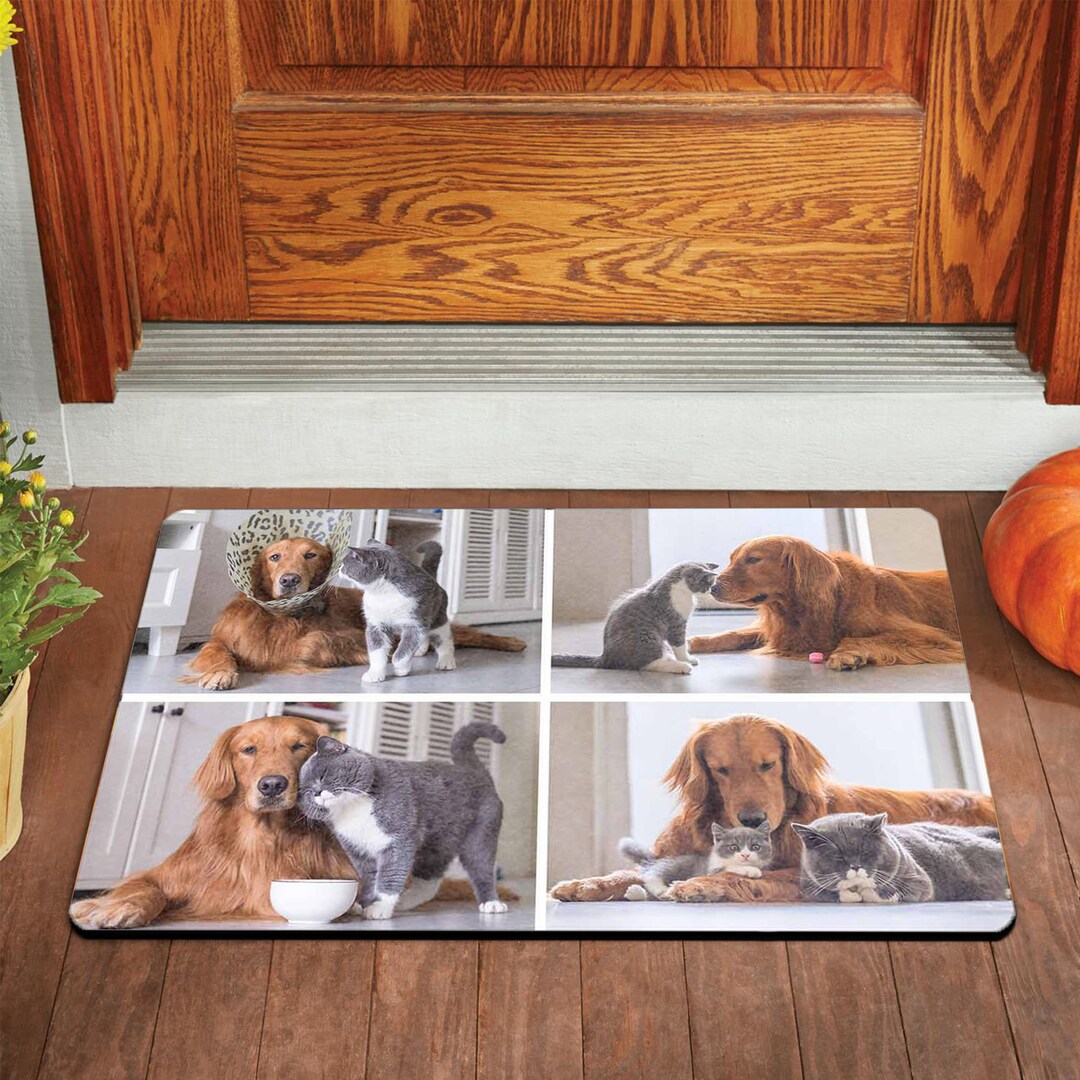 Custom Dog Doormats for Outdoor Entrance, Personalized Pet Doormat ...