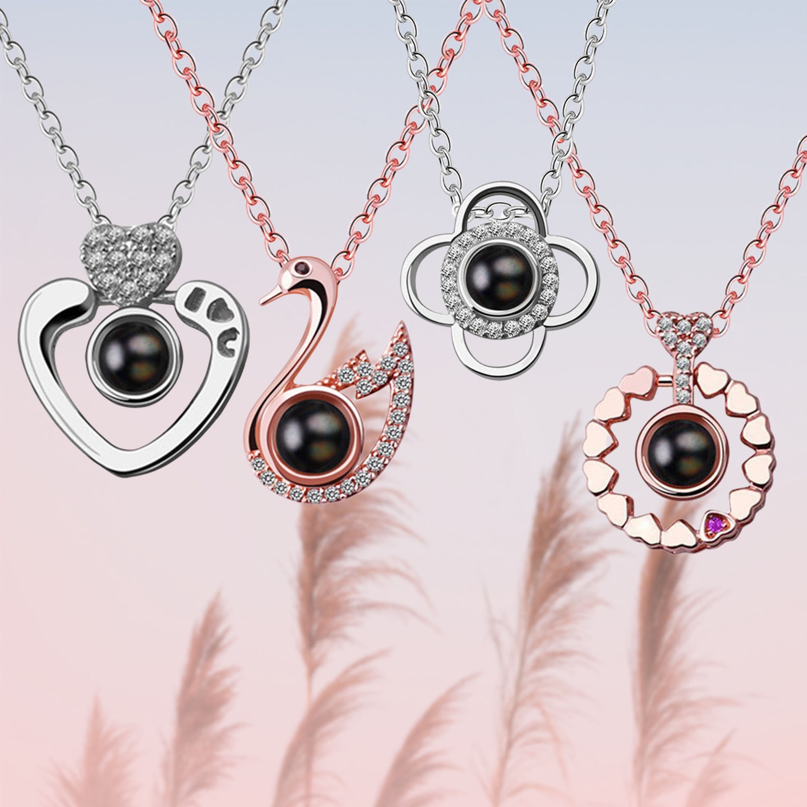 Personalized Photo Projection Necklace Custom Photo Necklace - Etsy