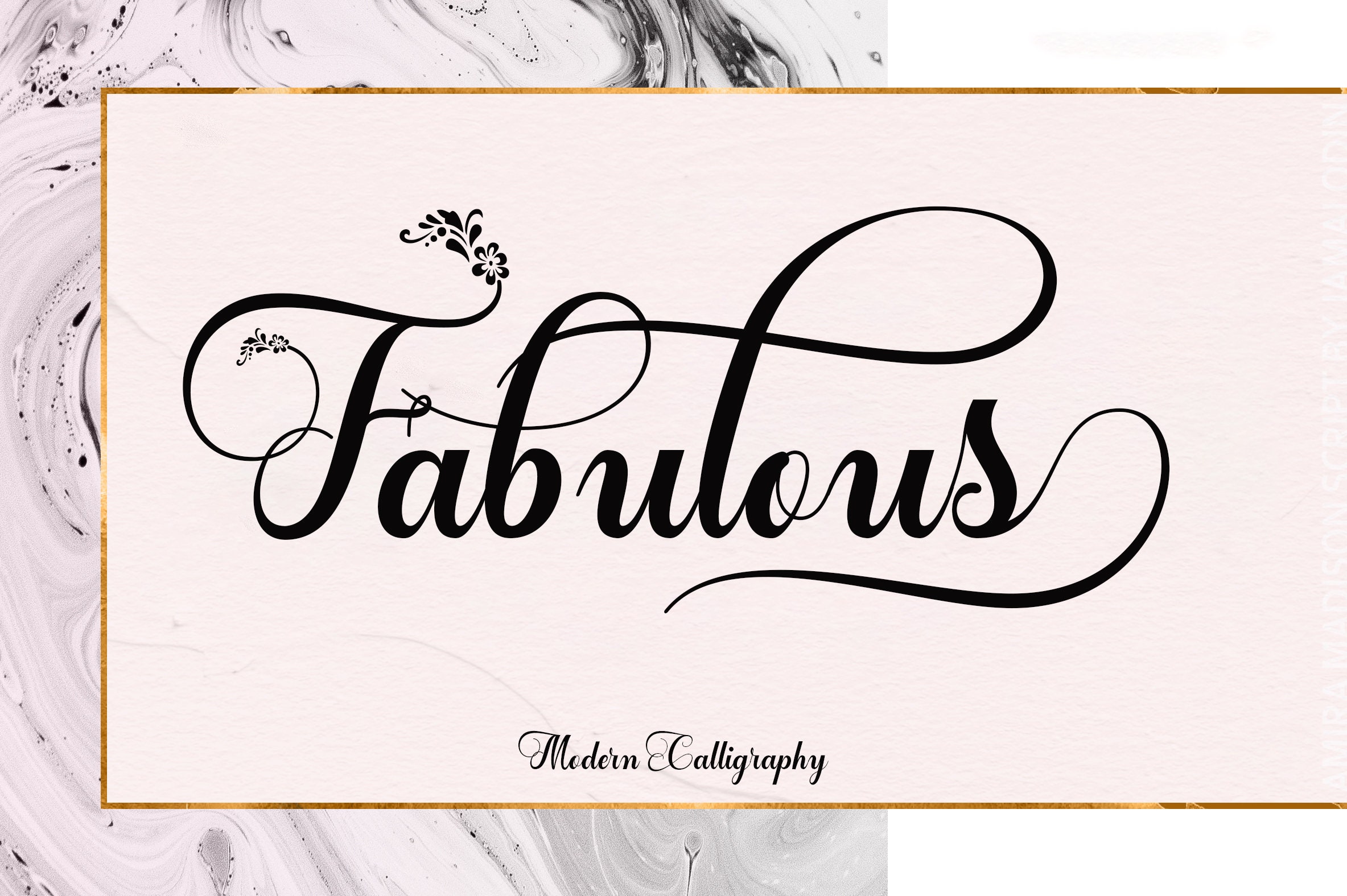 Drawing & Illustration Digital Font with glyphs Handwritten Font ...