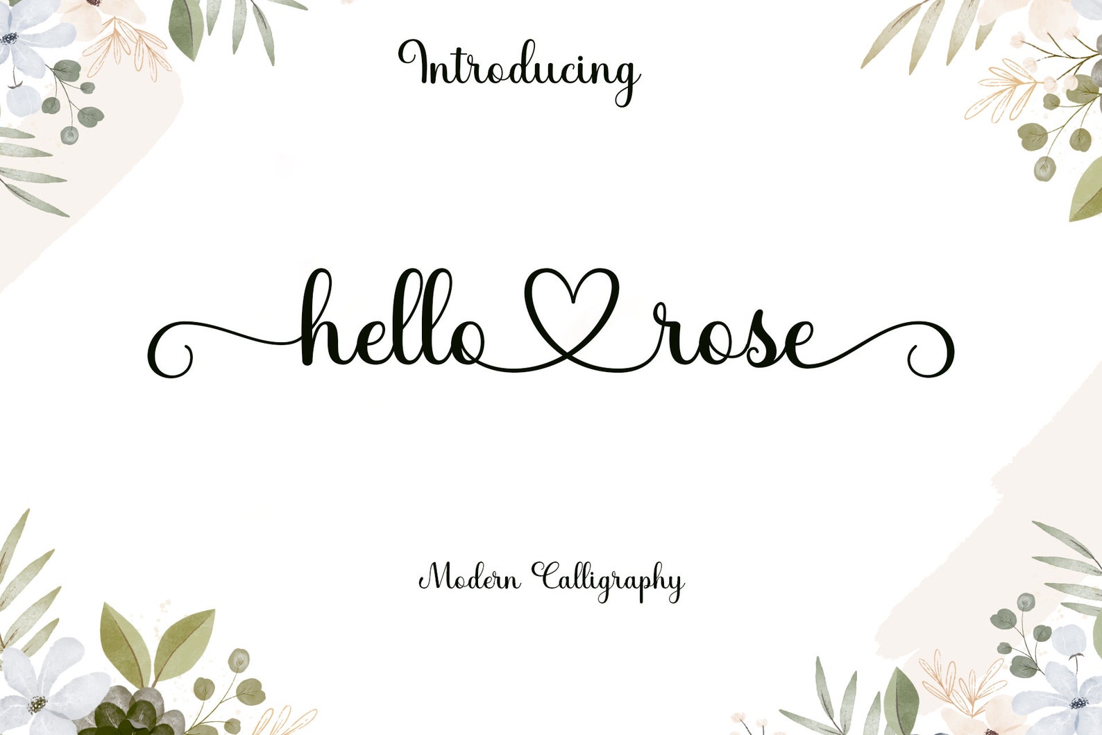 Fuente de corazón Fuente con colas Fuente cursiva para | Etsy