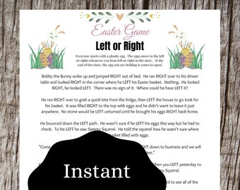 Easter Left Right Game Free Printable