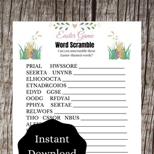 Easter Word Scramble | Easter Party Games | Easter Printable School ...