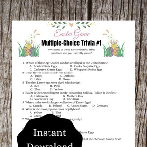 Easter Multiple Choice Trivia Game #1 | Family Party Games | Easter ...
