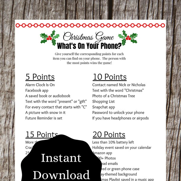 Christmas Whats on Your Phone - Etsy