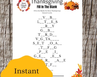 Fill in Blank Game | Etsy