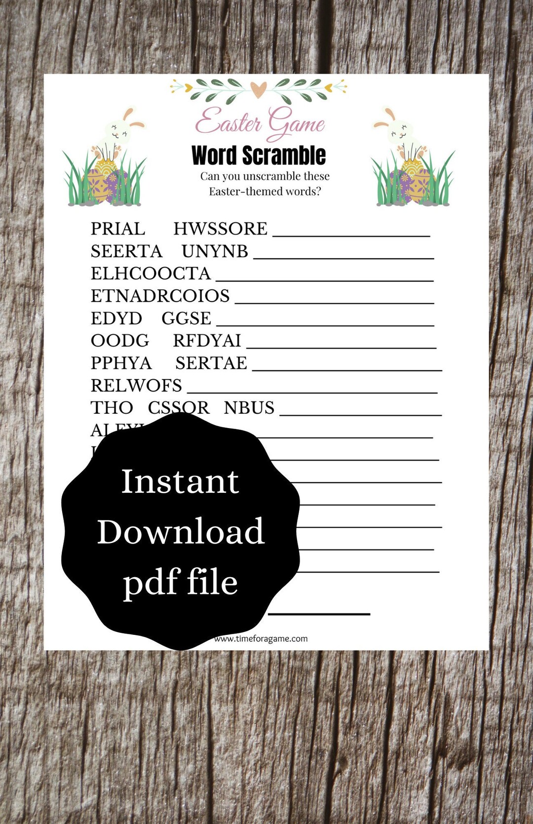 Easter Word Scramble Easter Party Games Easter Printable School ...