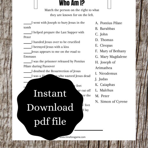 Printable Easter Game Cards / Easter Who Am I Activity / - Etsy