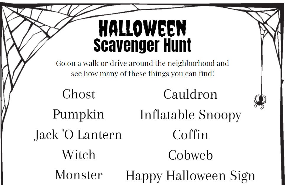 Halloween Scavenger Hunt Party Game | Halloween Party Games | Halloween ...